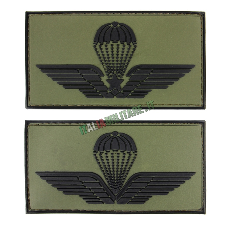 Patch Brevetto Paracadutista Verde Civile o Militare in PVC
