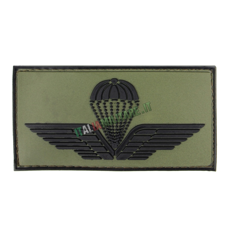 Patch Brevetto Paracadutista Verde Civile o Militare in PVC