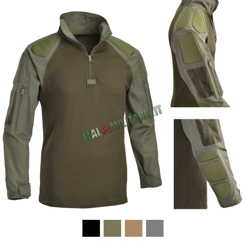 Combat Shirt DEFCON 5 con Protezioni su Braccia e Spalle Verde